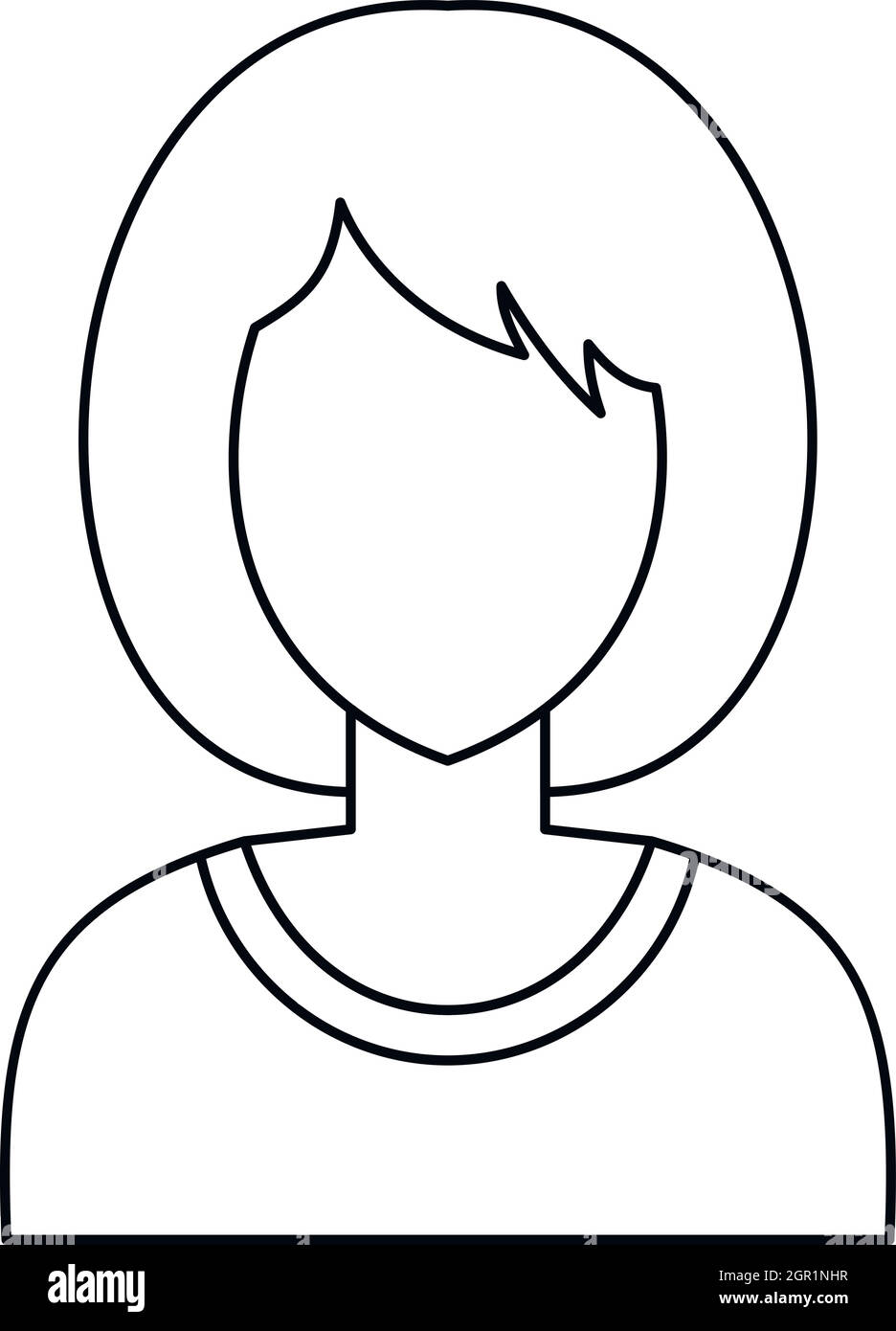 Face profile outline hi-res stock photography and images - Alamy