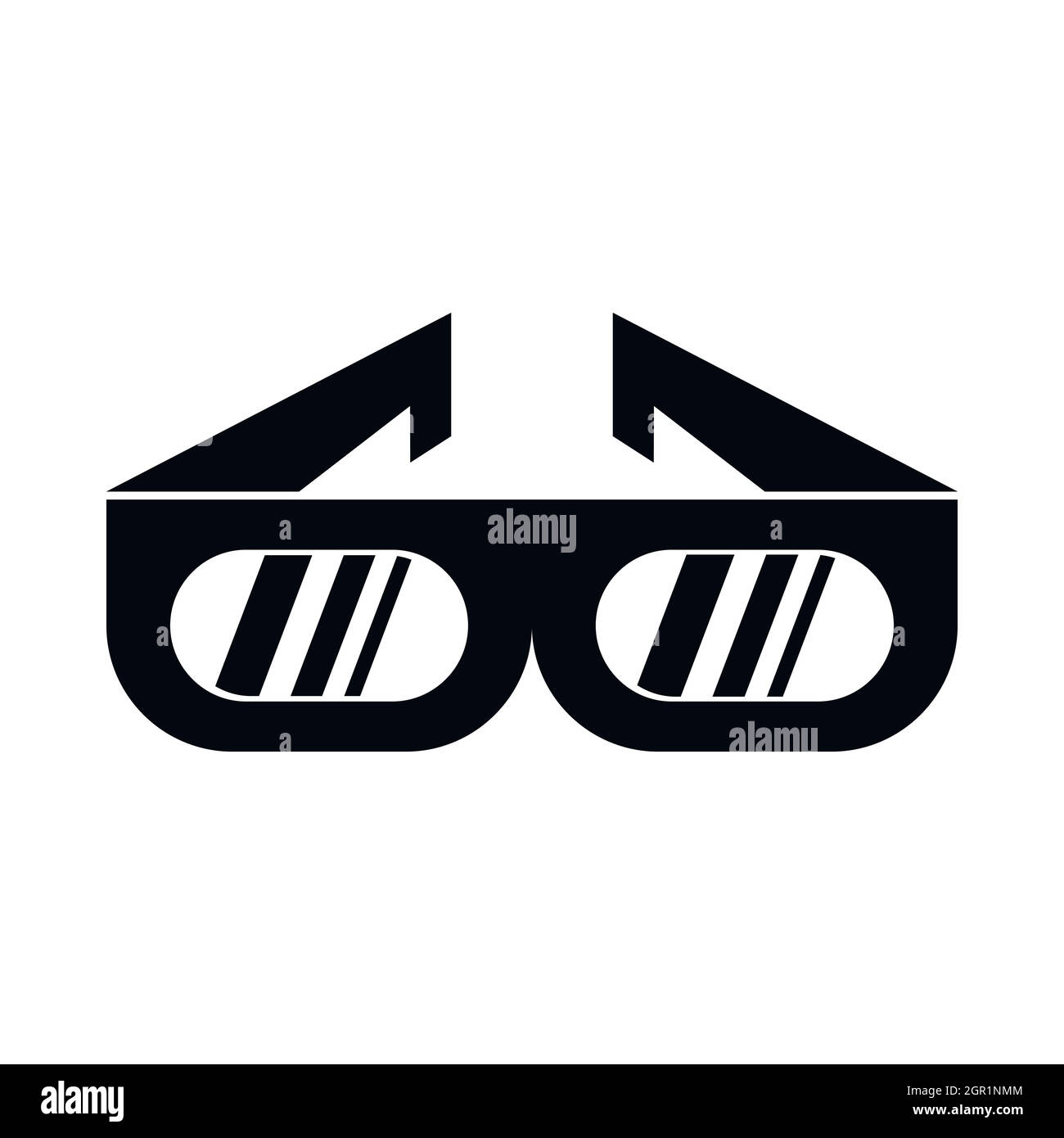 Anaglyph glasses isolated film Stock Vector Images - Alamy