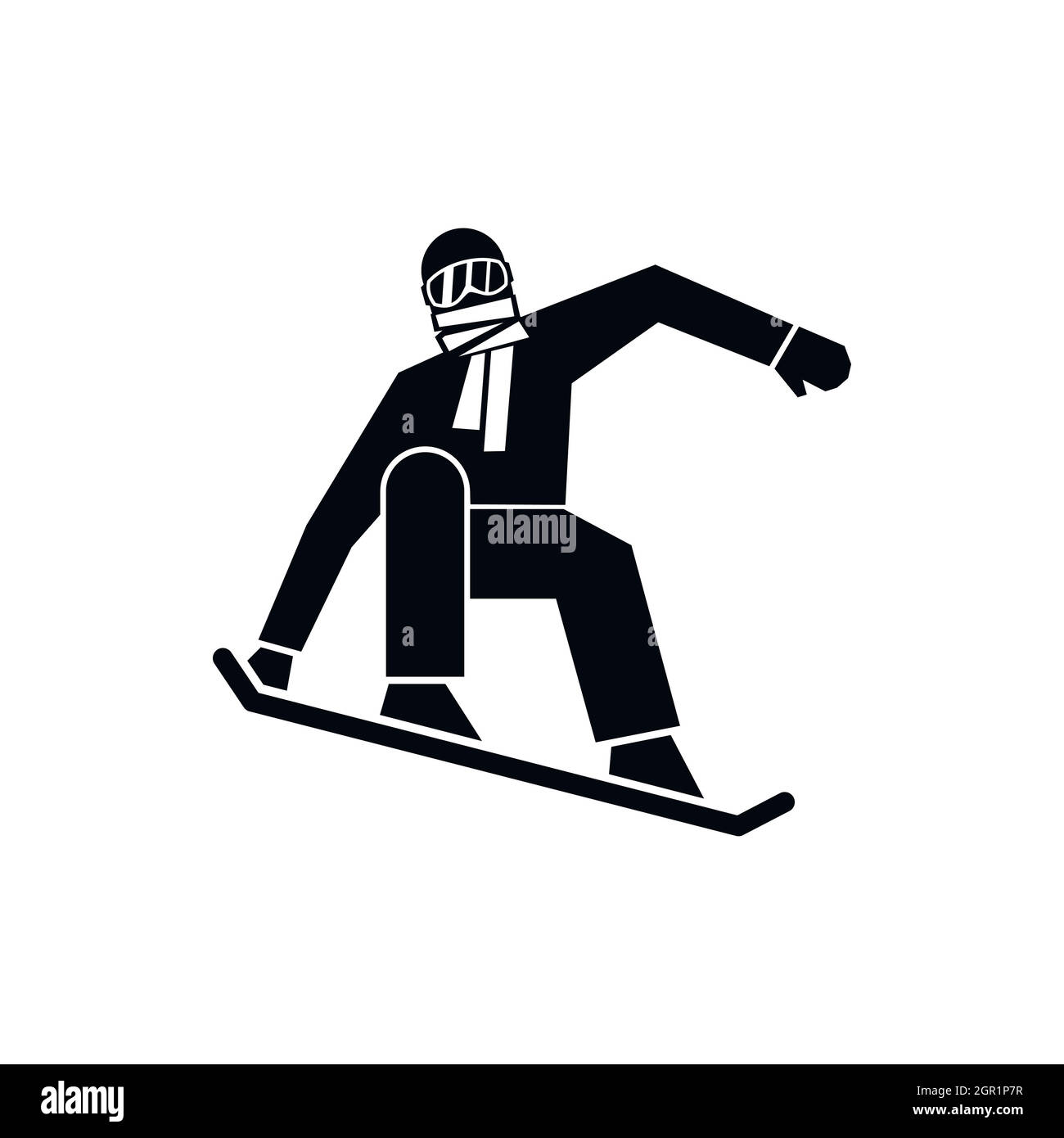 Snowboarder icon, simple style Stock Vector Image & Art - Alamy
