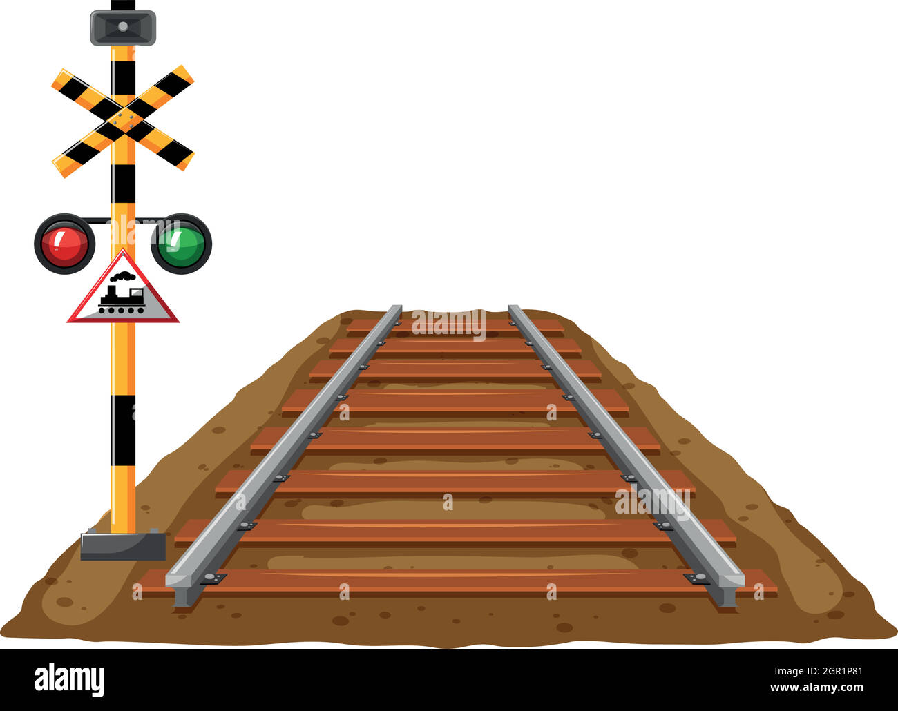 Railroad and traffic light for train Stock Vector Image & Art - Alamy