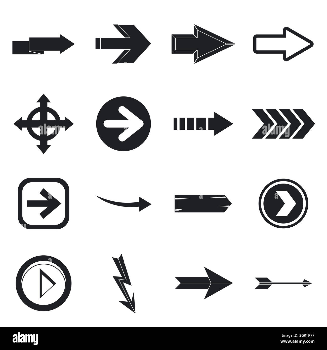 Arrow icons set, simple style Stock Vector Image & Art - Alamy