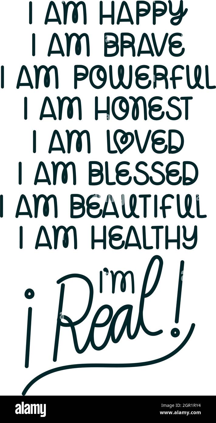 pretty affirmations illustration Stock Vector Image & Art - Alamy