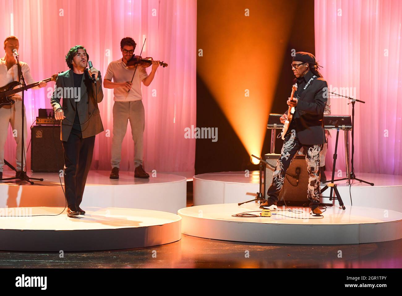 EDITORIAL USE ONLY Jack Savoretti and Nile Rodgers performing during ...