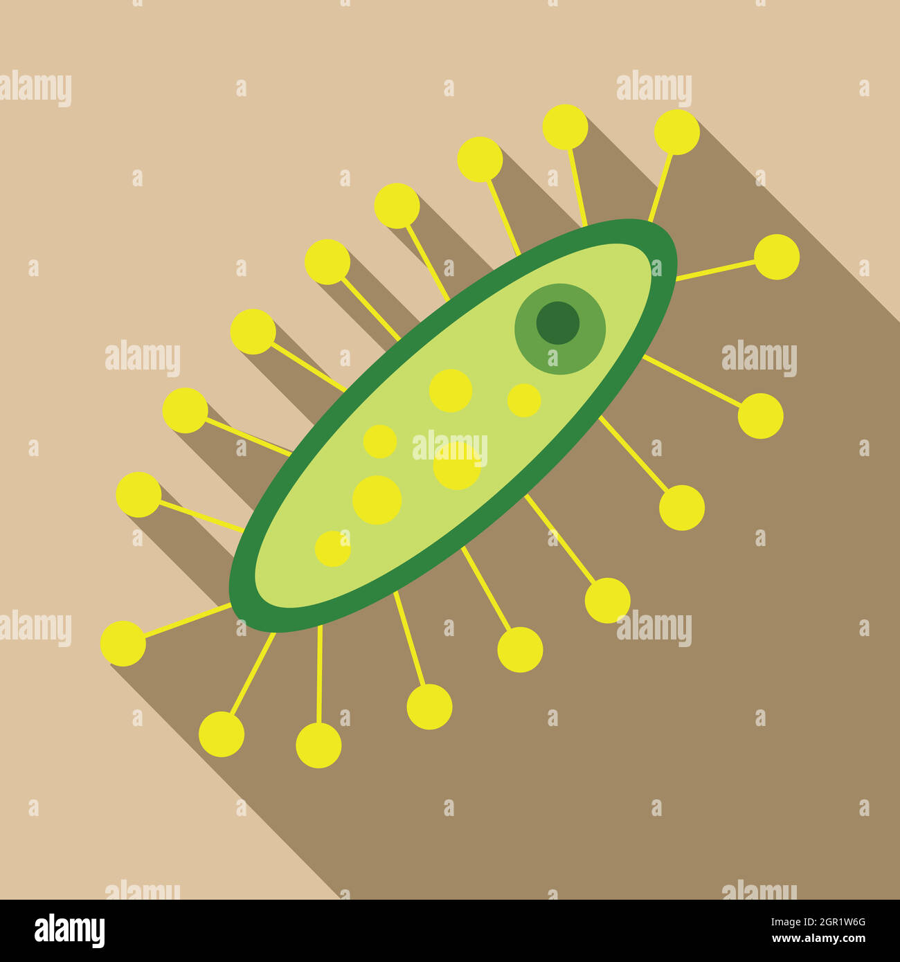 Virus, bacteria, microbe icon, flat style Stock Vector Image & Art - Alamy