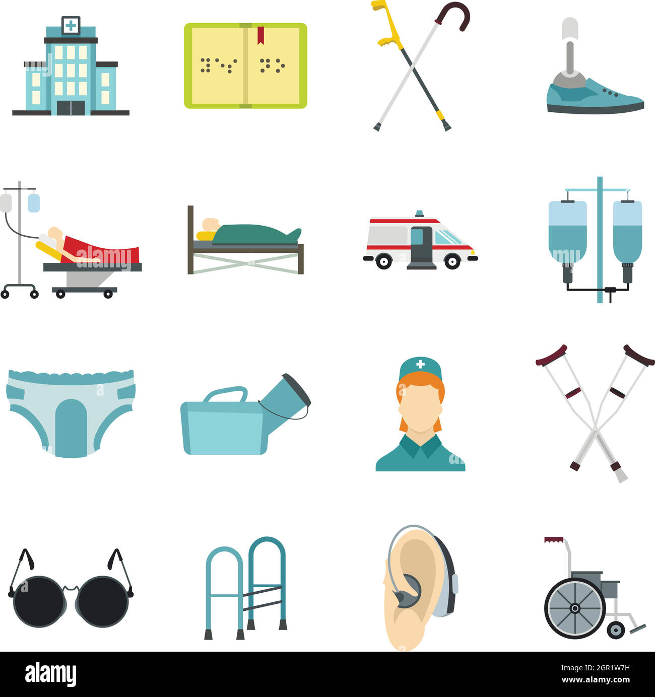 Vector disabled icons Cut Out Stock Images & Pictures - Alamy