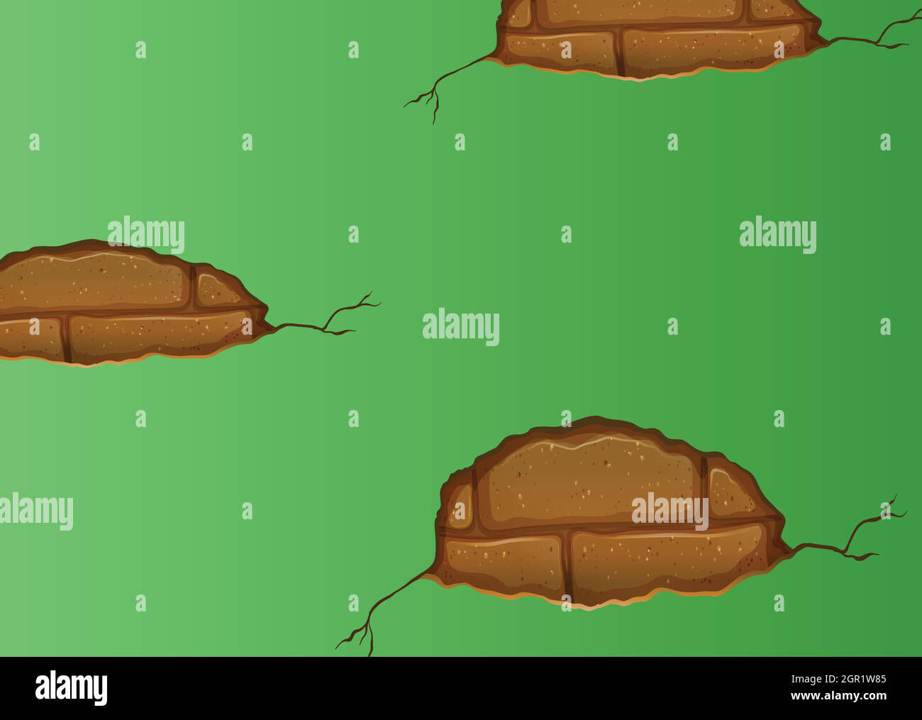 Green retaining wall Stock Vector Images - Alamy