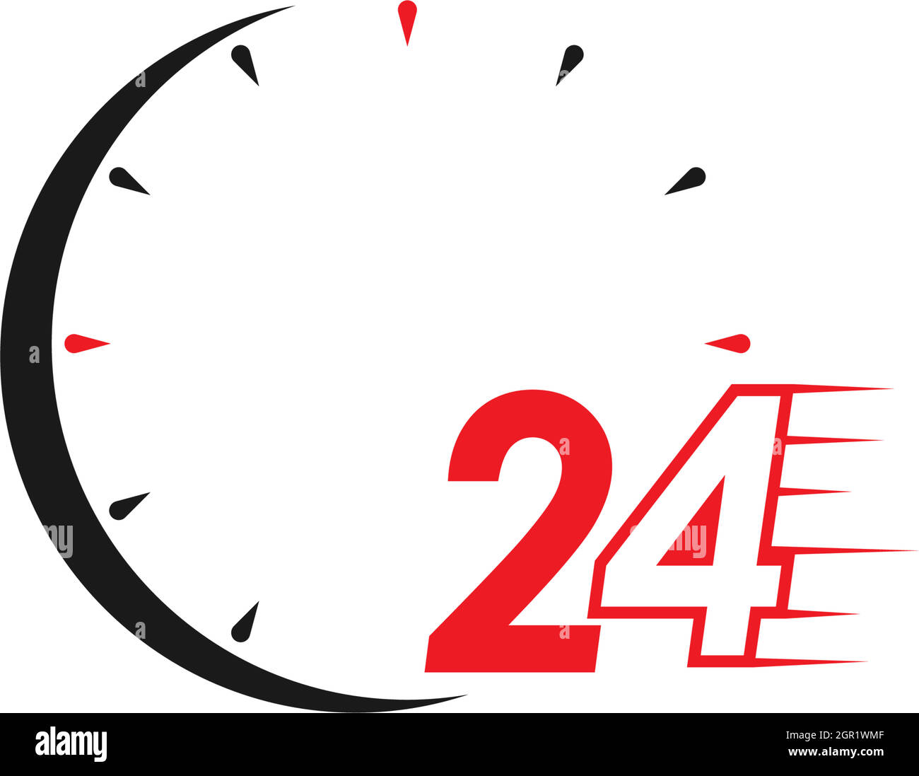 24 Hour icon logo vector illustration design Stock Vector Image & Art ...