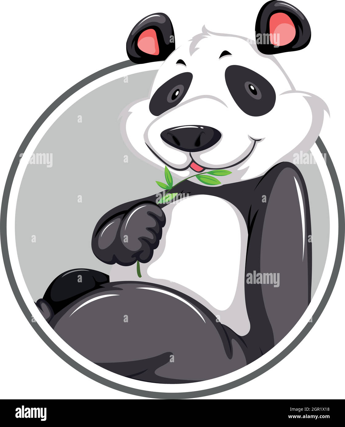 A panda sticker template Stock Vector Image & Art - Alamy