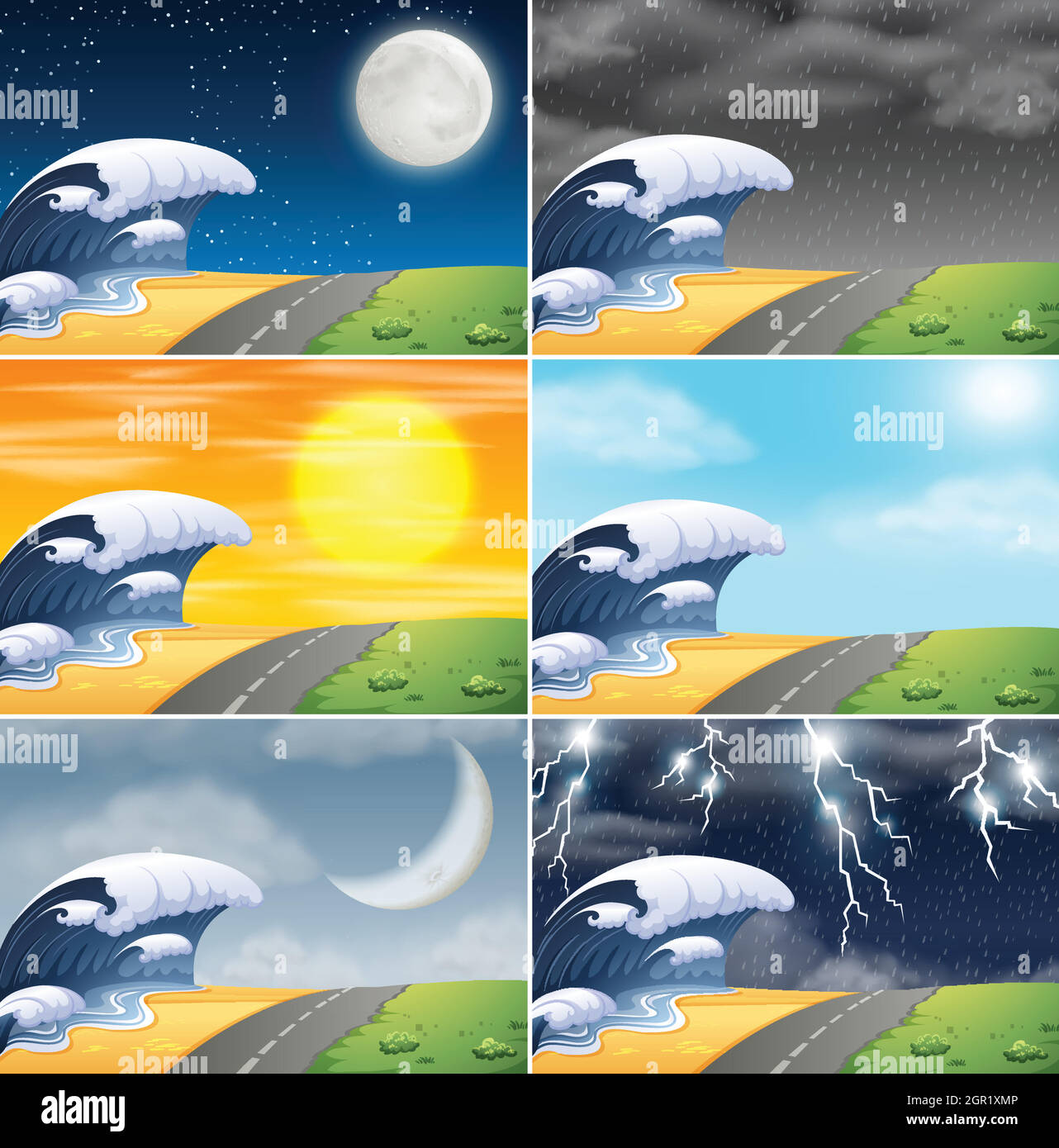 Rain coast Stock Vector Images - Alamy