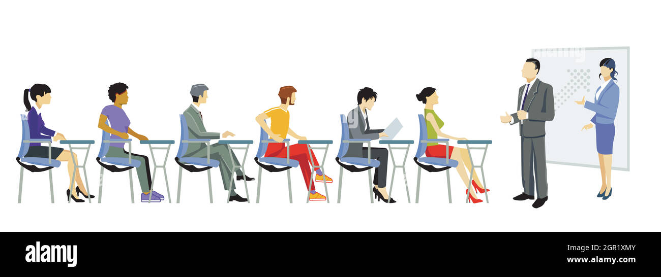 Course and training, one group in the seminar Stock Vector Image & Art ...