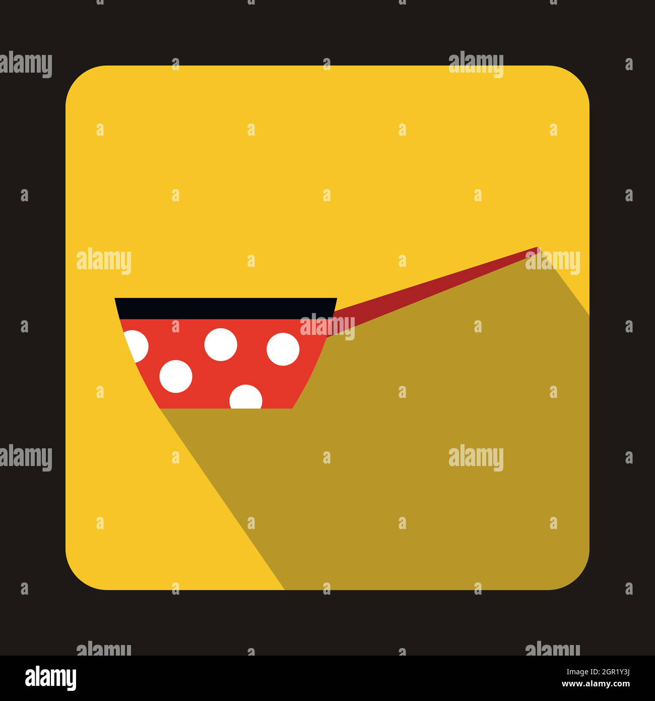 Red pot with white dots and handle icon Stock Vector Image & Art - Alamy