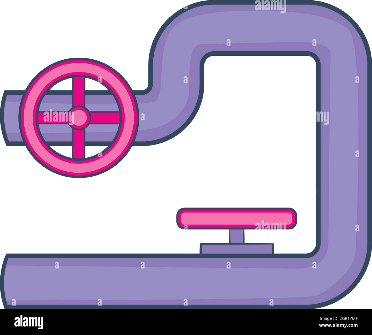 Pipe with valves icon, cartoon style Stock Vector Image & Art - Alamy
