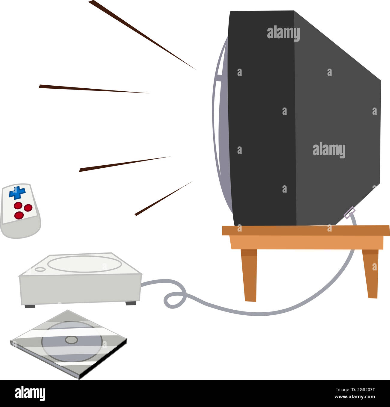 Television and vdo game set Stock Vector Image & Art - Alamy