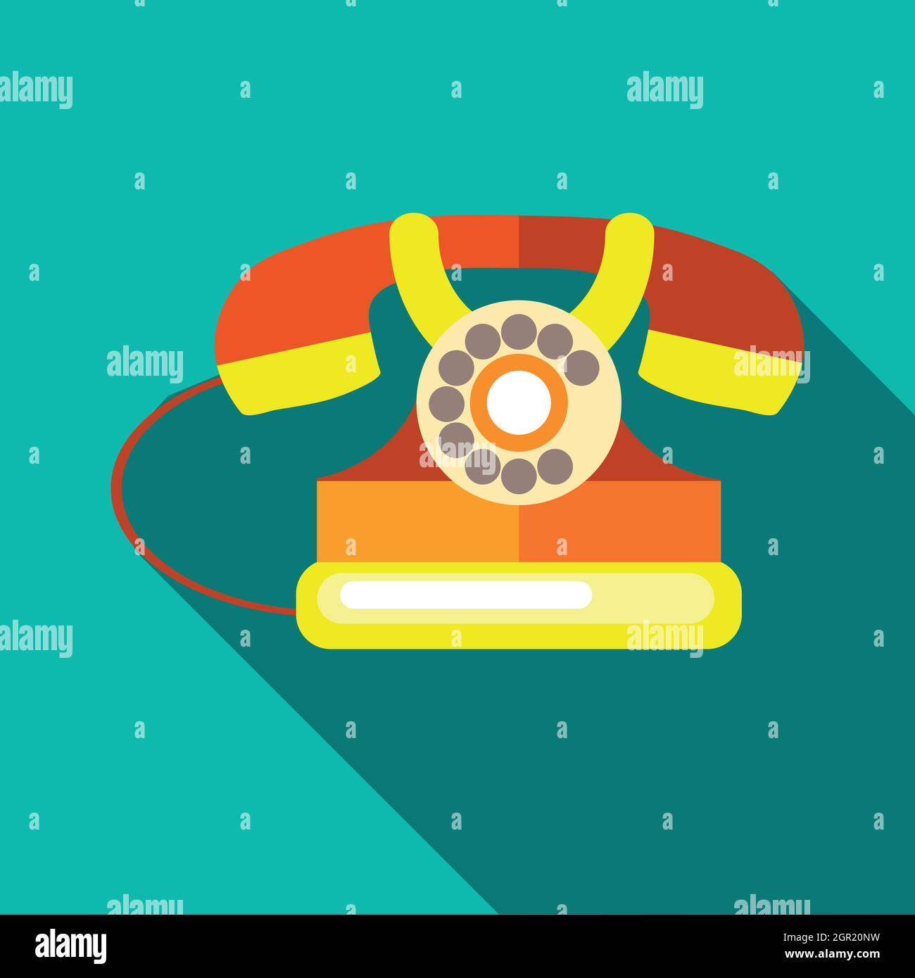 Vintage telephone device icon Stock Vector Images - Alamy