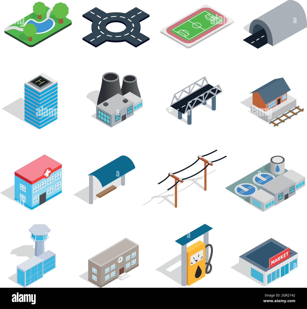 Infrastructure icons set, isometric 3d style Stock Vector Image & Art - Alamy