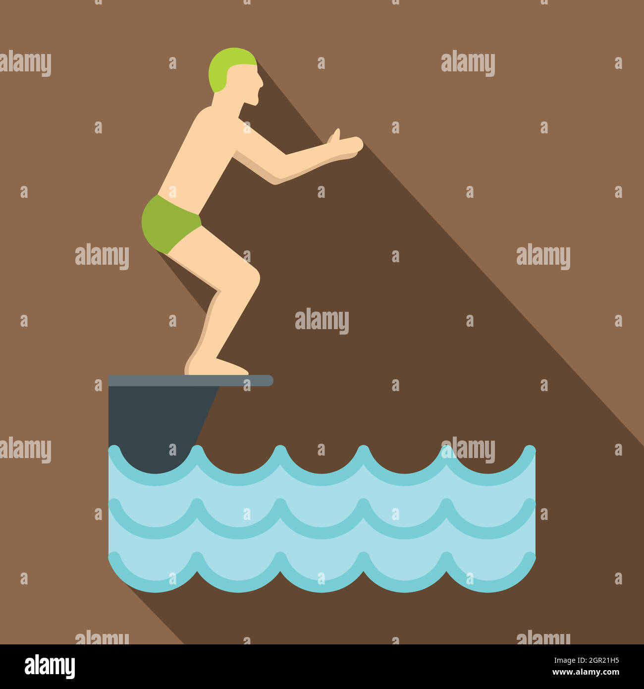 Preparing for jump Stock Vector Images - Alamy