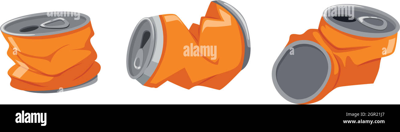 Used cans on white background Stock Vector Image & Art - Alamy