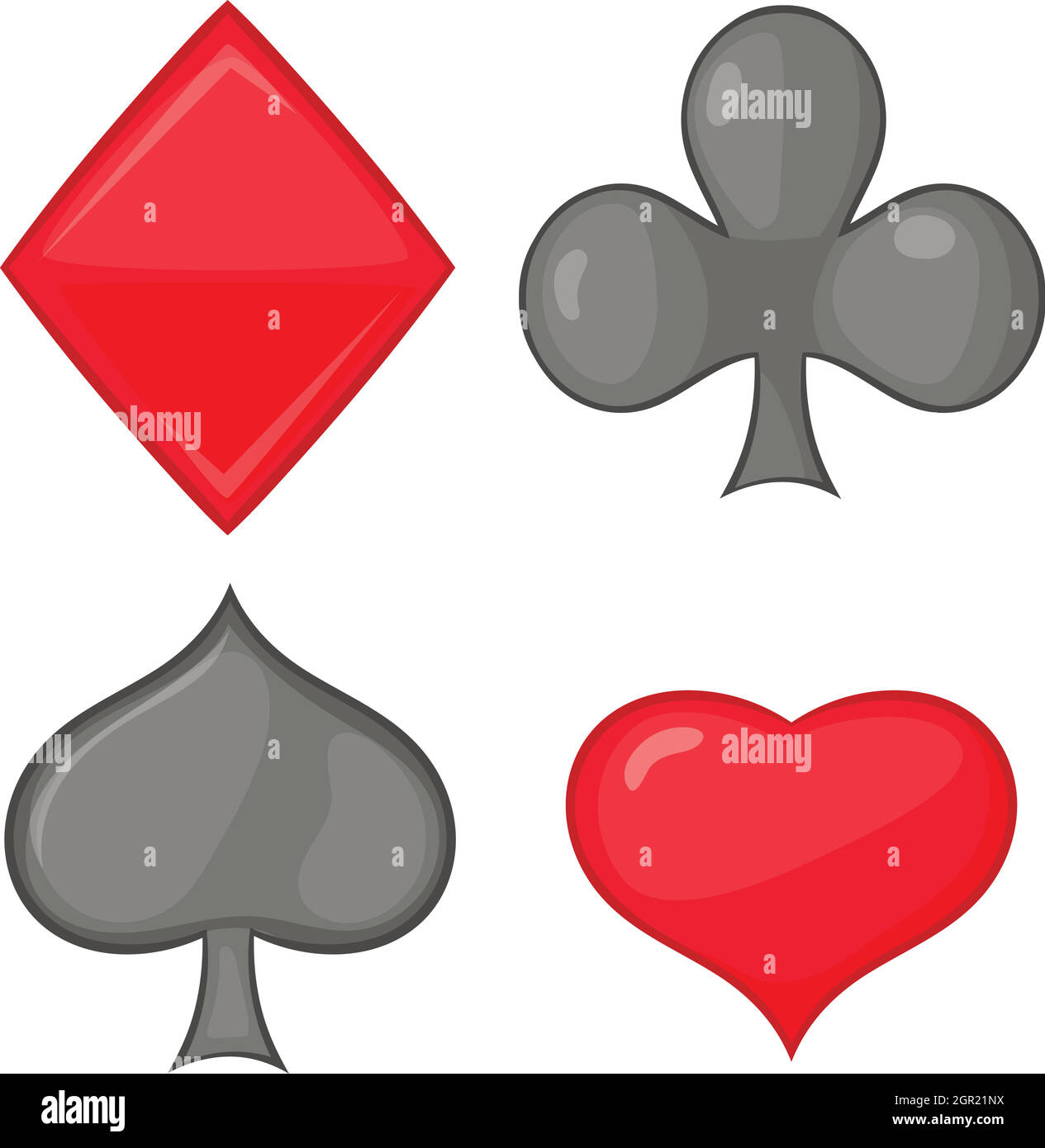 Card suits icon, cartoon style Stock Vector Image & Art - Alamy