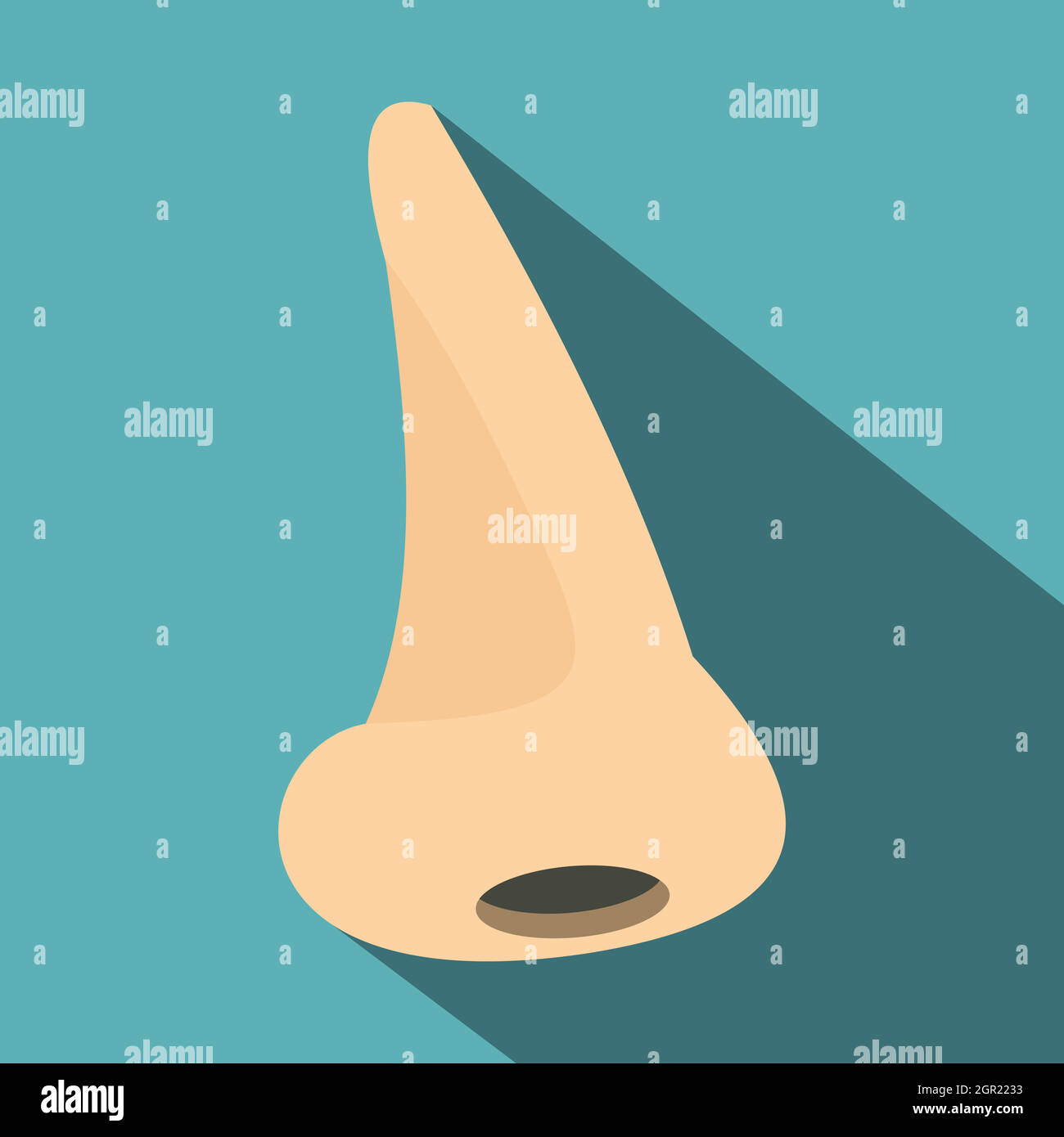 Human nose icon, flat style Stock Vector Image & Art - Alamy