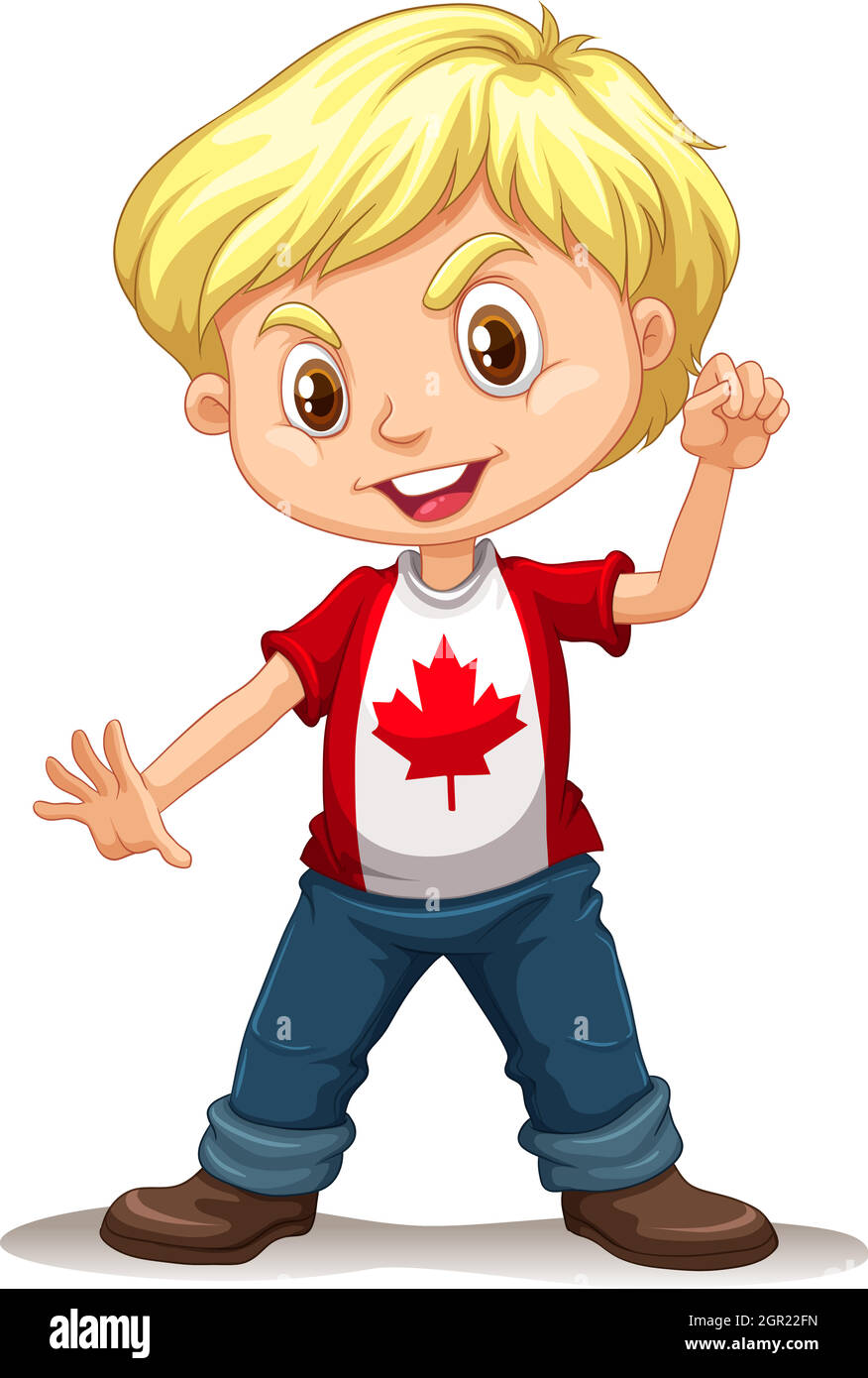 Canadian boy standing alone Stock Vector Image & Art - Alamy
