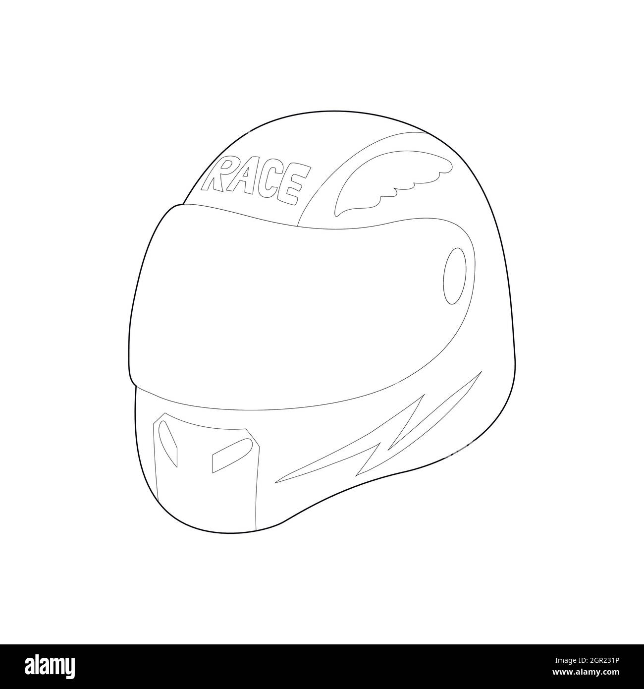 Racing helmet icon, outline style Stock Vector Image & Art - Alamy