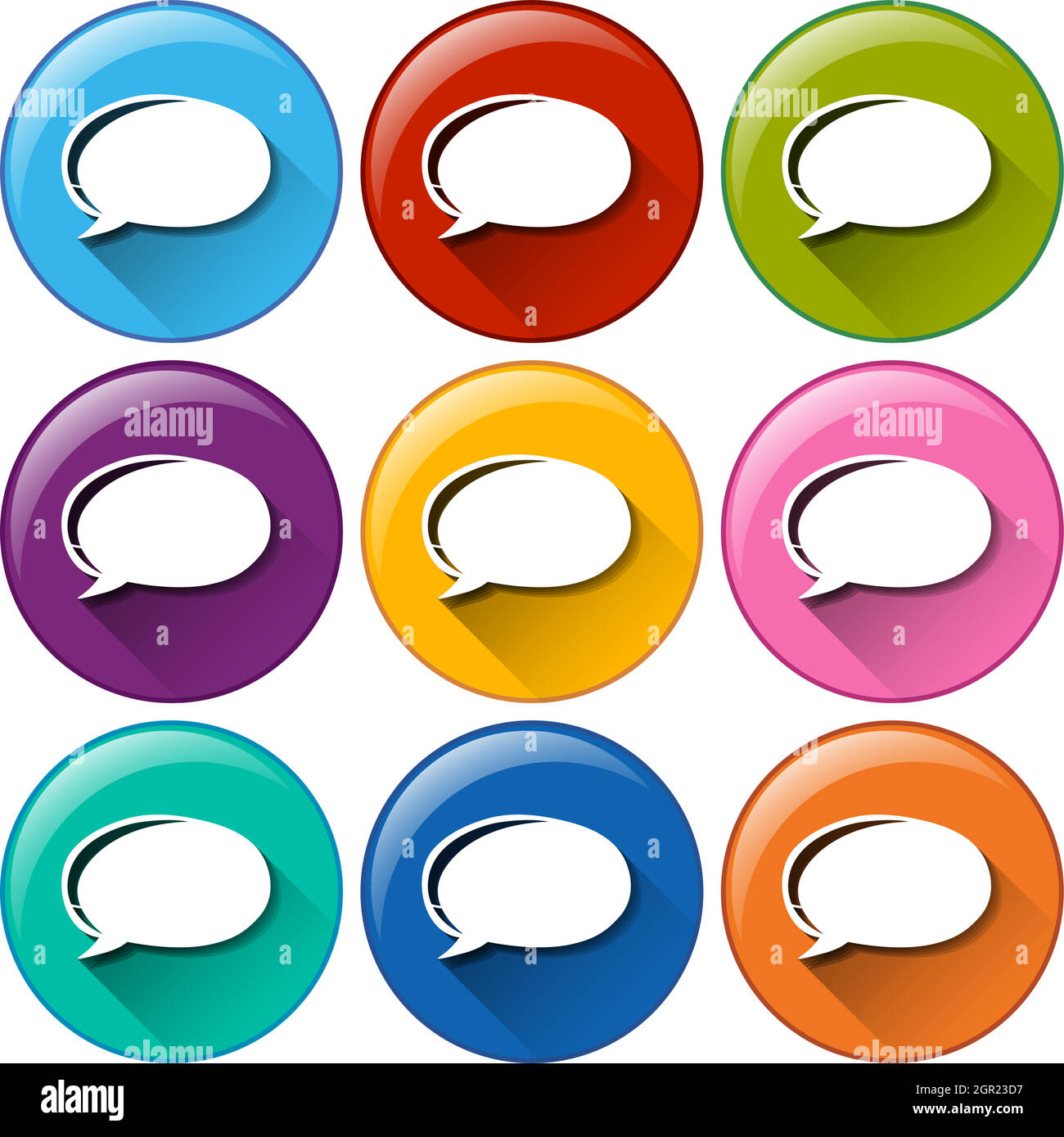 Circle buttons with empty callout templates Stock Vector Image & Art ...