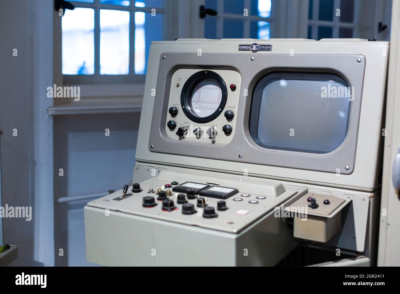 Rare communication panel at the Museum of Radio Electronics Stock Photo ...