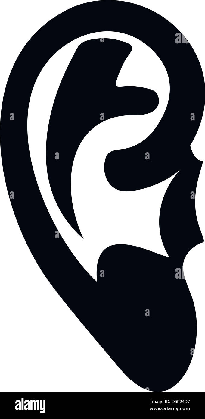 Ear lobe white black hi-res stock photography and images - Alamy