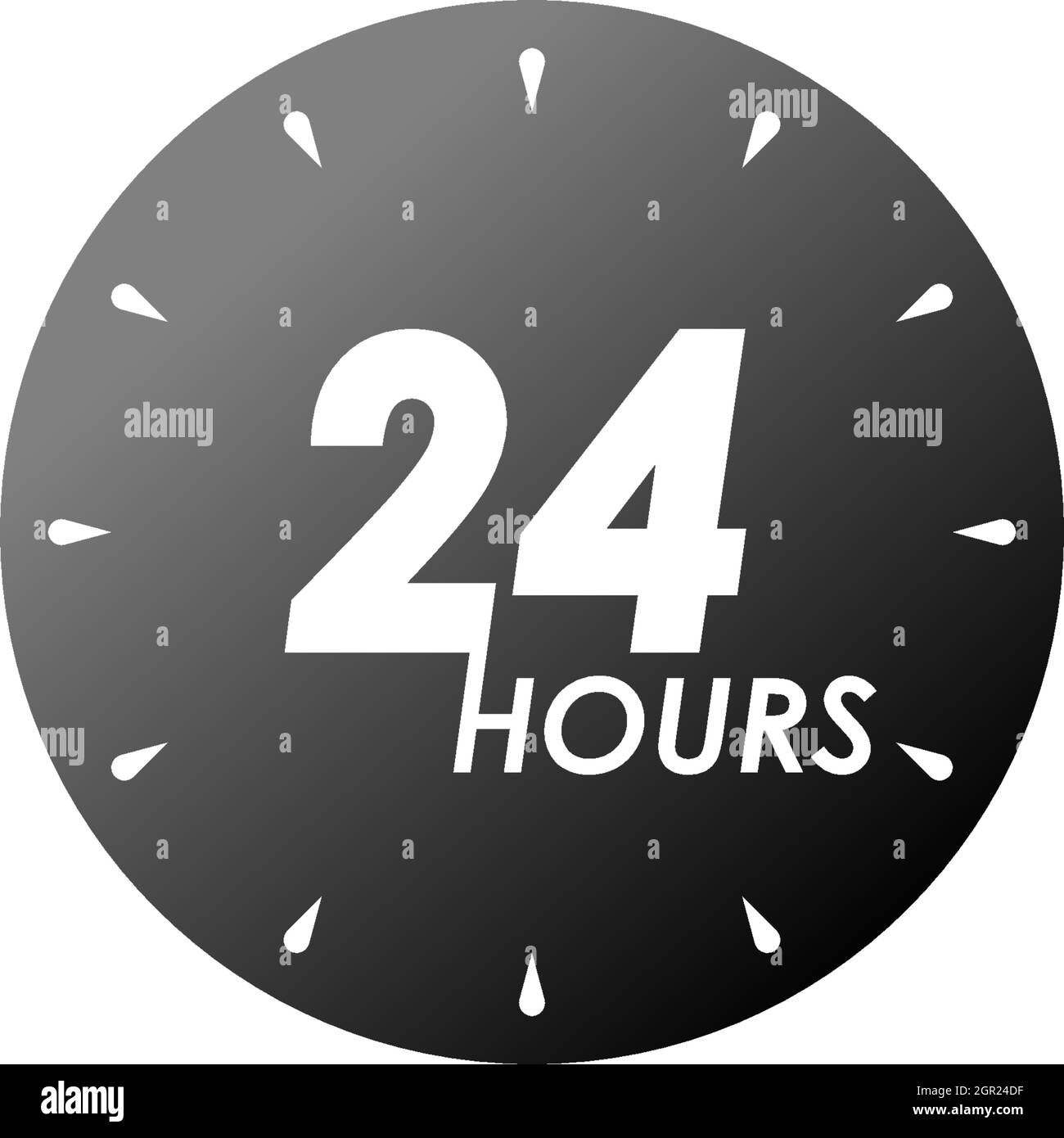 24 Hour icon logo vector illustration design Stock Vector Image & Art ...