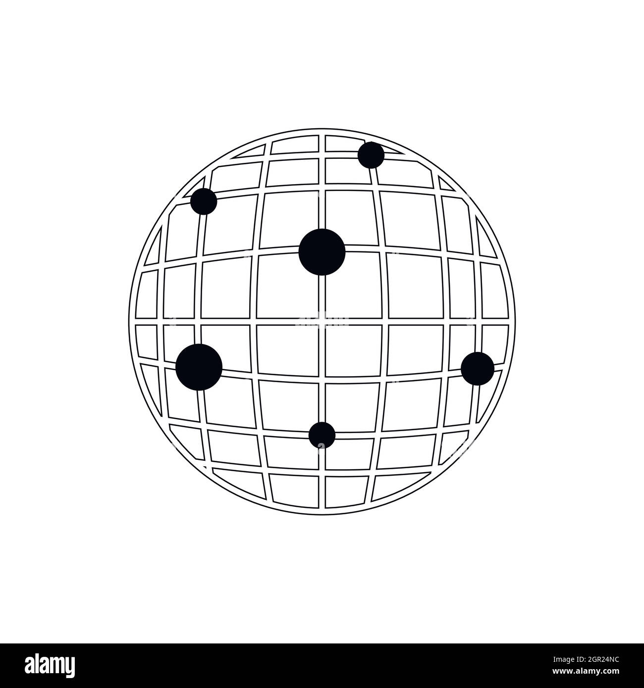 Map line icon on Stock Vector Images - Alamy