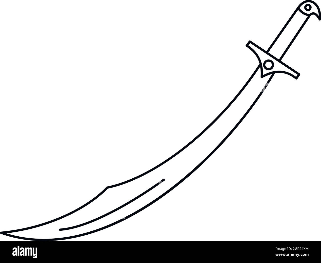 Arabian scimitar icon, outline style Stock Vector Image & Art - Alamy