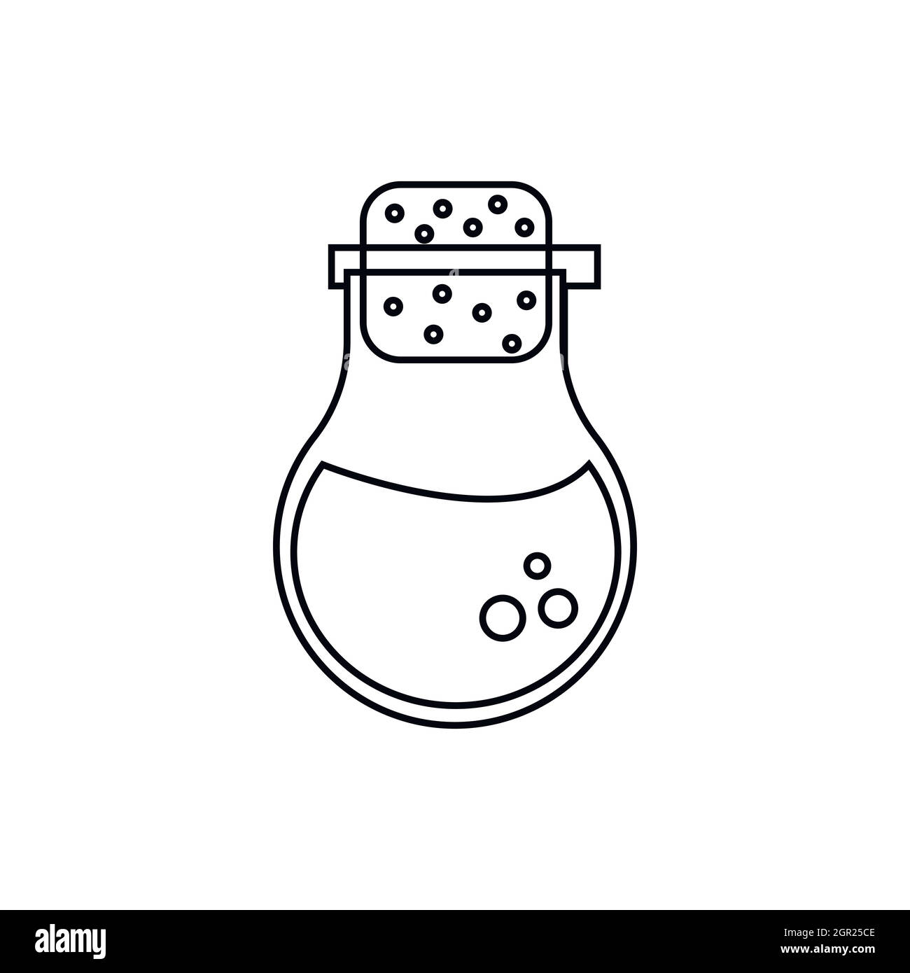 Flask of liquid icon, outline style Stock Vector Image & Art - Alamy