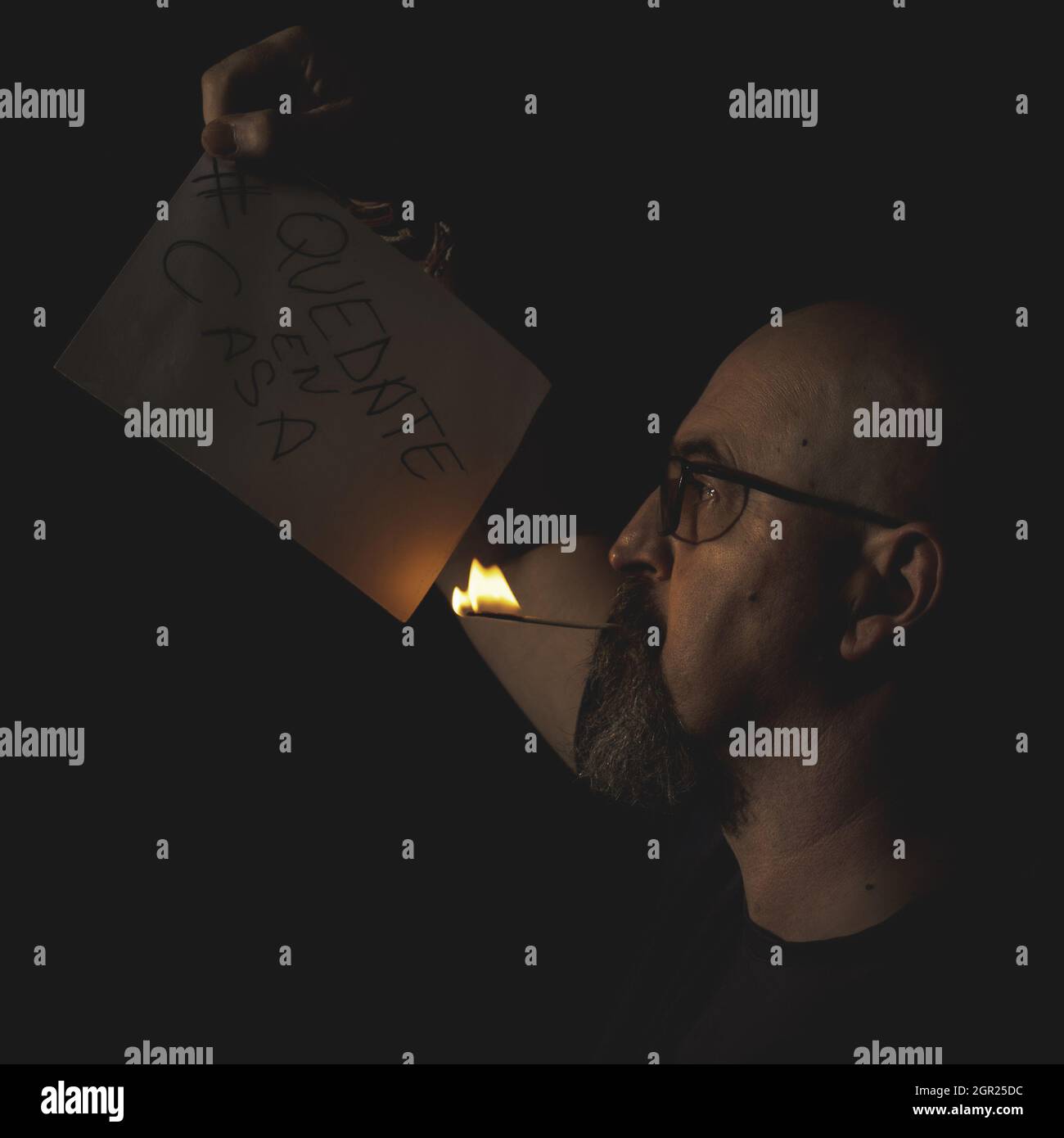 Man in the dark room Stock Photo - Alamy