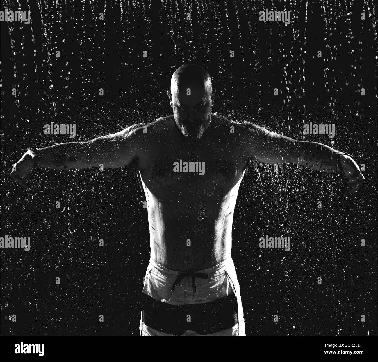 Man in the dark room Stock Photo - Alamy