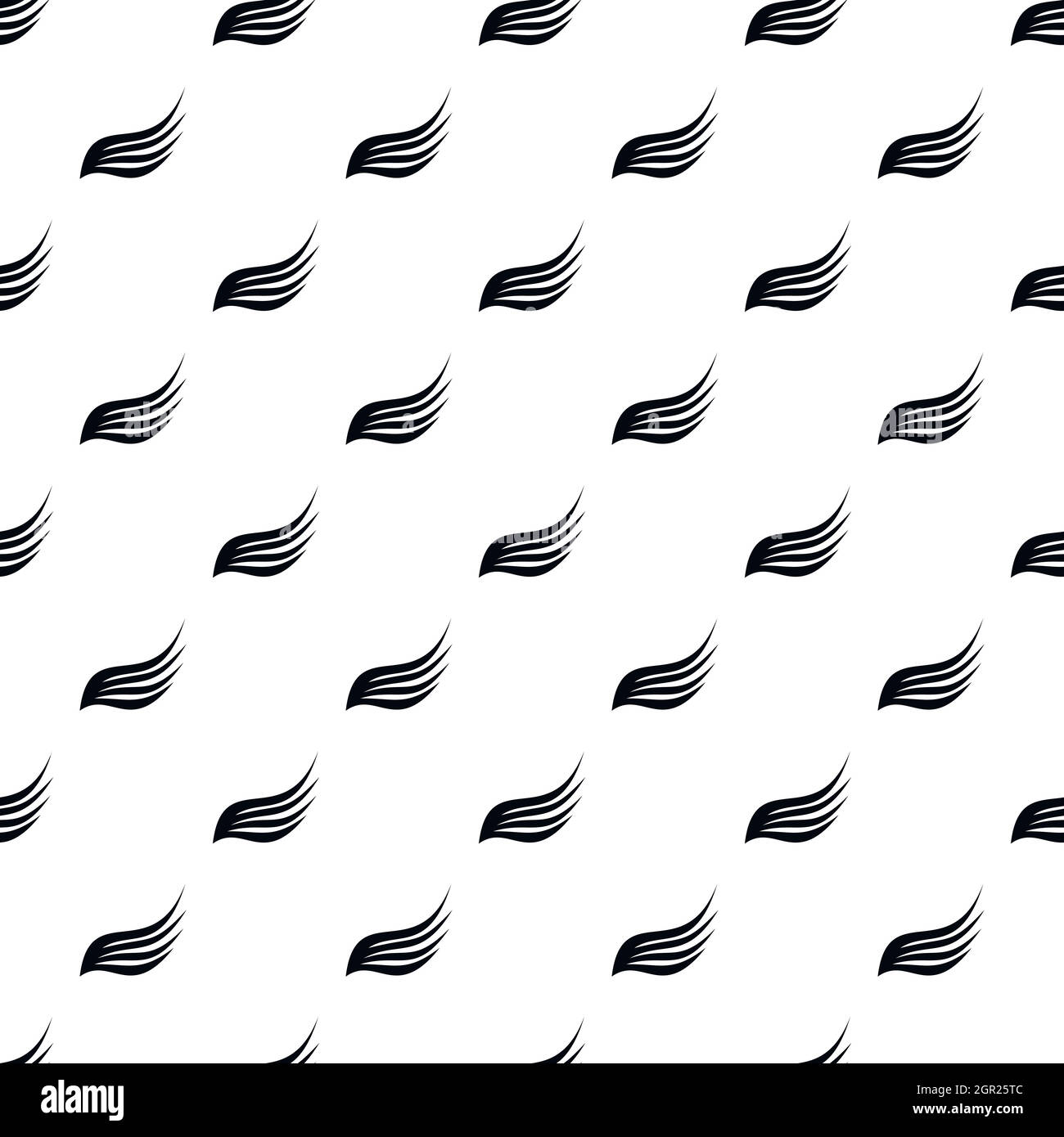 Birds wing with feathers pattern, simple style Stock Vector Image & Art ...