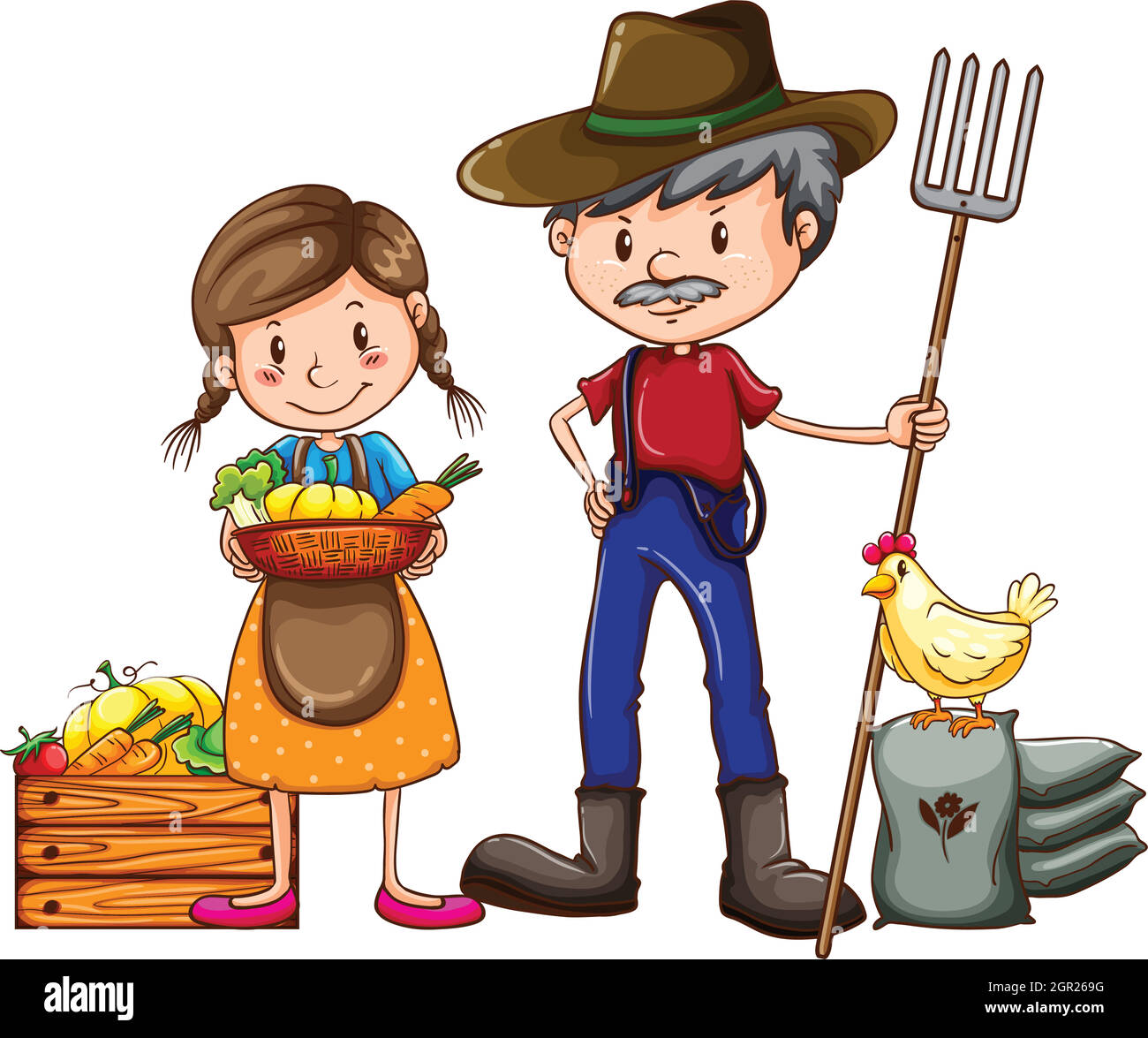 A farmer and a vendor Stock Vector Image & Art - Alamy