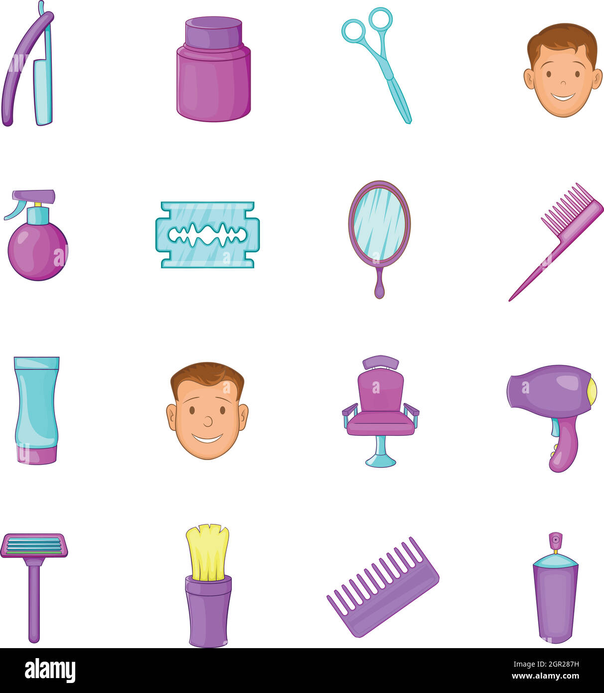 Vintage style shaving accessories Cut Out Stock Images & Pictures - Alamy