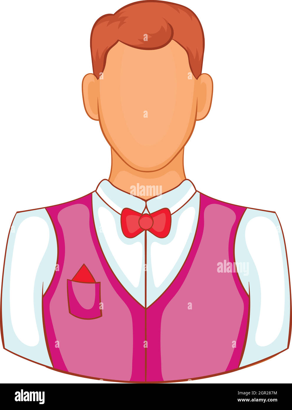 Cartoon man in servant Stock Vector Images - Alamy