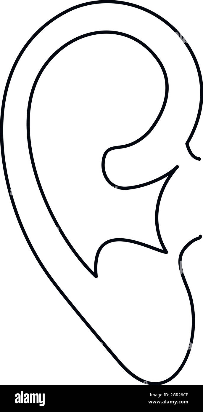 Human ear icon, simple style Stock Vector Image & Art - Alamy