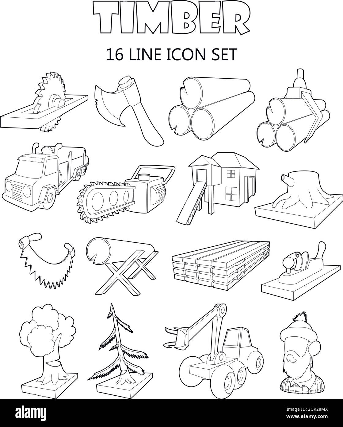 Industry outline icons collection Stock Vector Images - Alamy