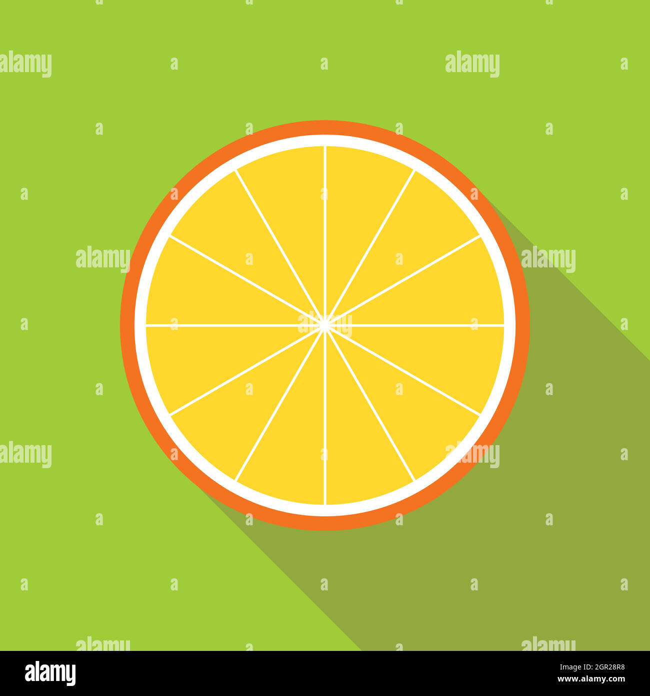 Orange slice icon, flat style Stock Vector Image & Art - Alamy