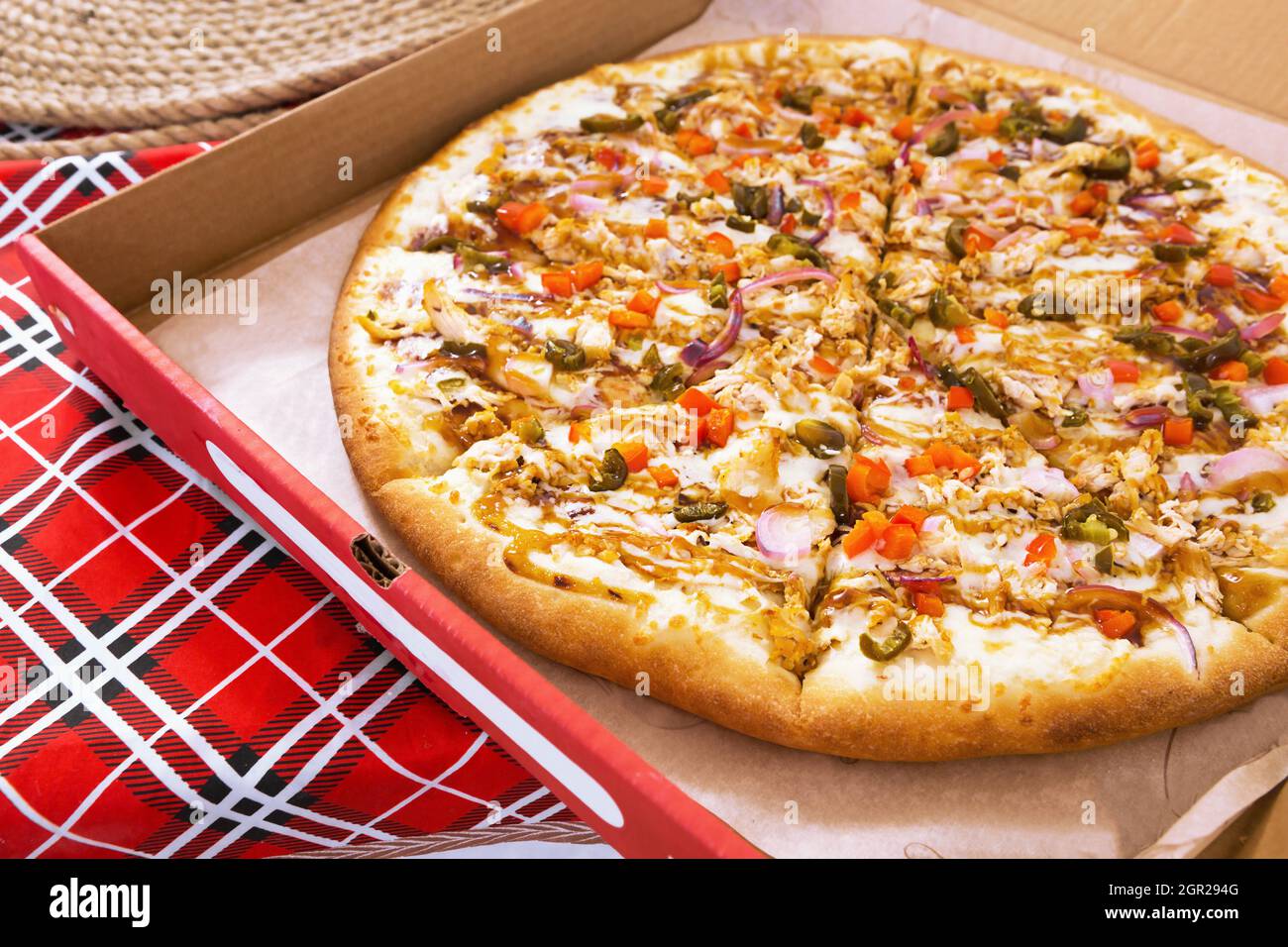 Sliced pepperoni pizza pattern hi-res stock photography and images - Alamy