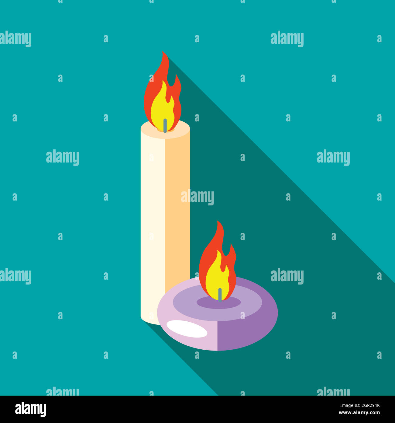 Burning candles aroma spa Stock Vector Images - Alamy