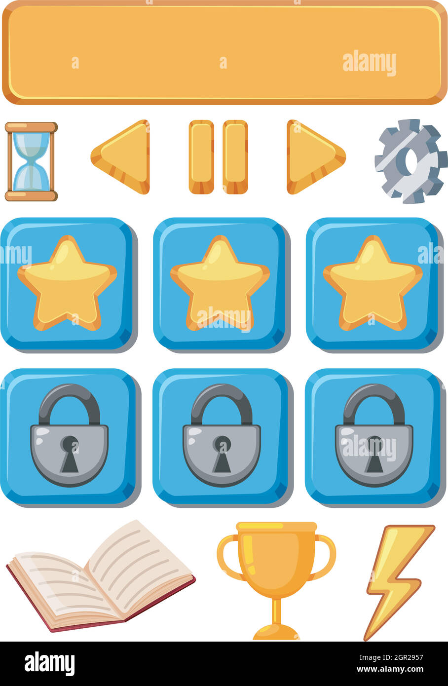 Game icon set hi-res stock photography and images - Alamy