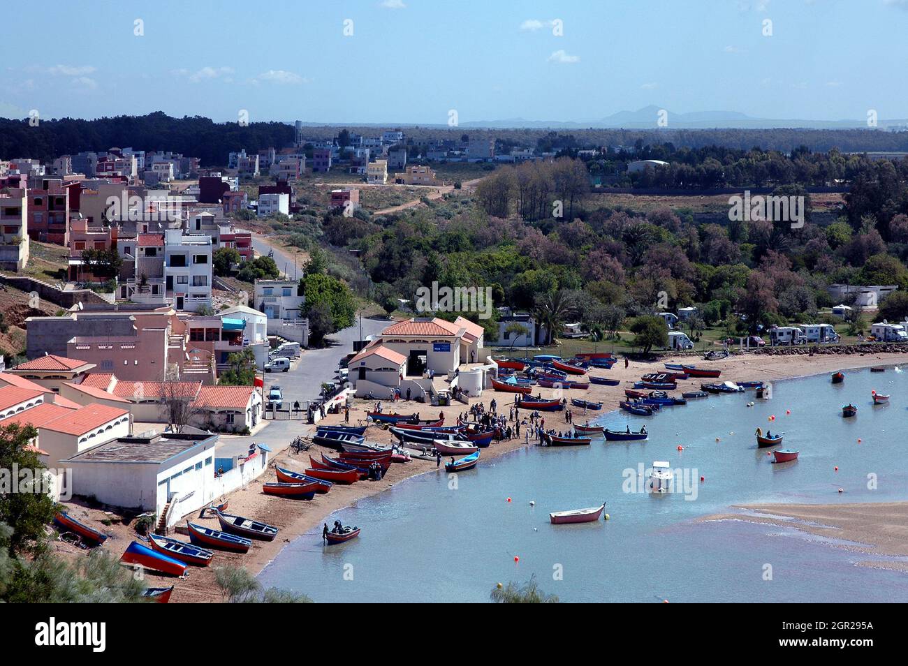 The blue lagoon of Moulay Bousselham in Morocco Stock Photo - Alamy