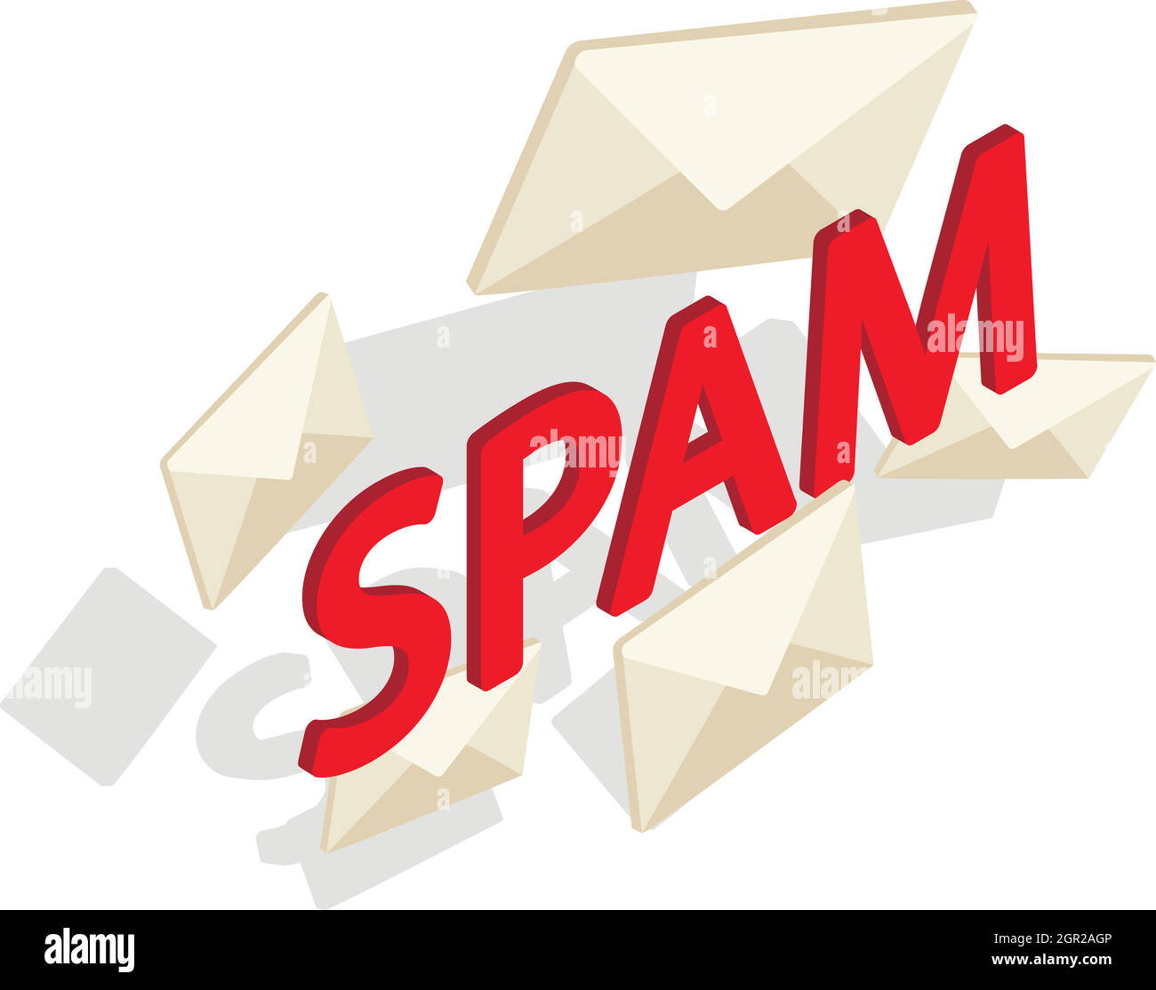 Spam word icon in isometric 3d style Stock Vector Image & Art - Alamy