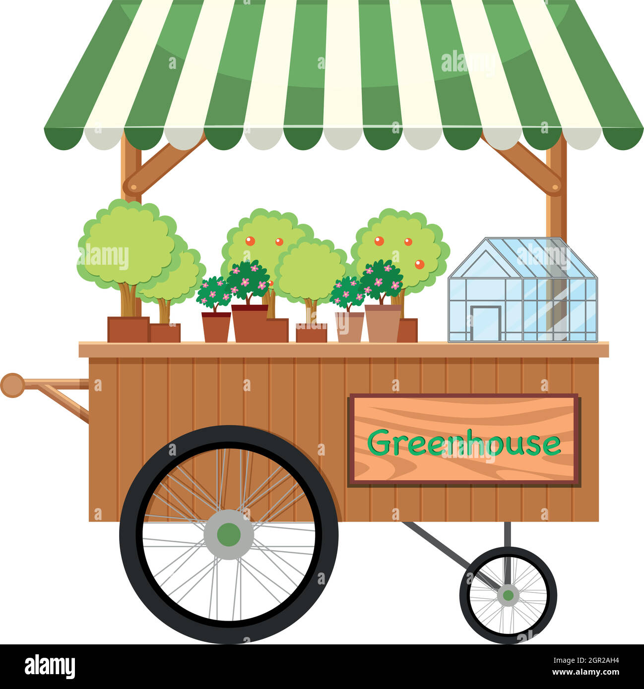 Plant cart shop stall Stock Vector Image & Art - Alamy