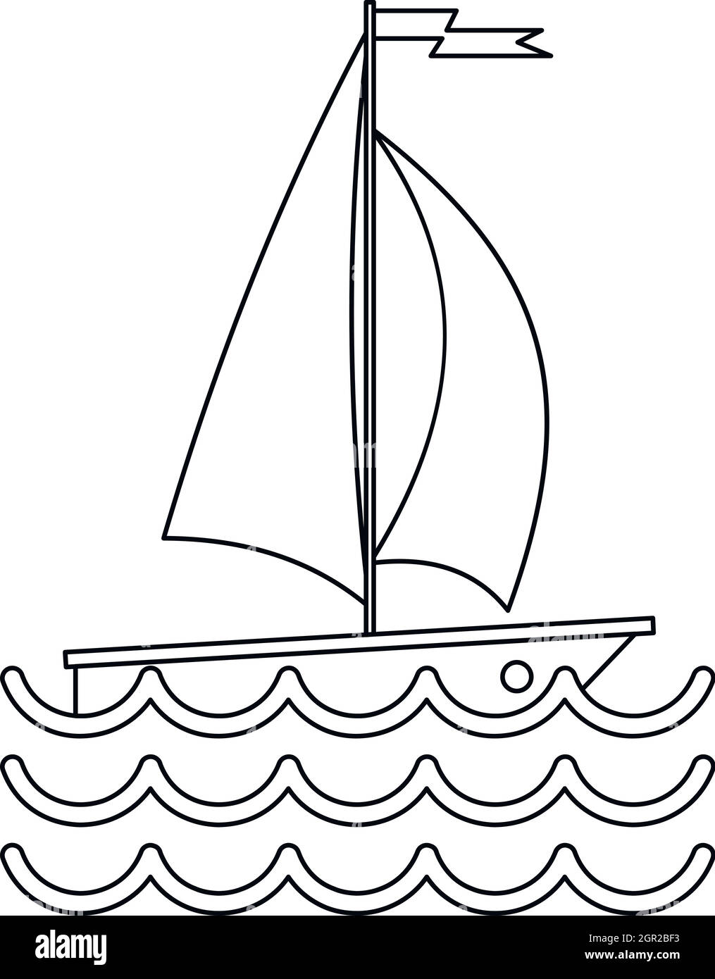 Windy boat Stock Vector Images - Alamy