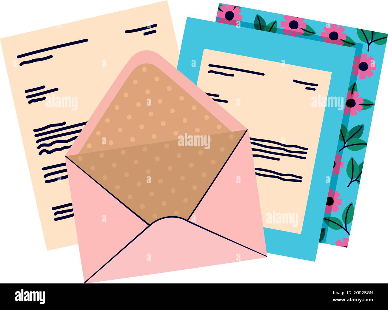 cute letters illustration Stock Vector Image & Art - Alamy