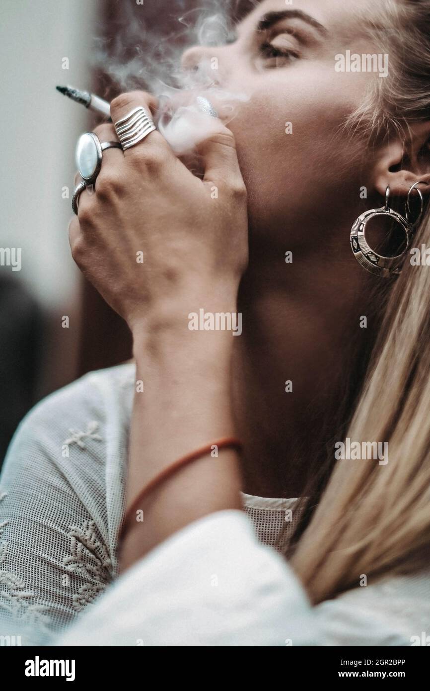 Beautiful Blonde Hippie High Resolution Stock Photography and Images ...